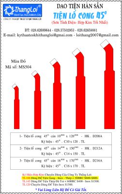 DAO TIỆN LỔ CONG 45 ĐỘ